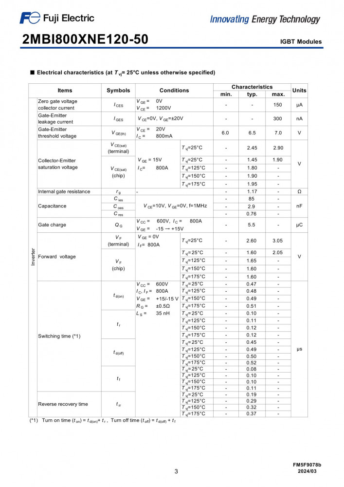 2MBI800XNE120-50 document page 3