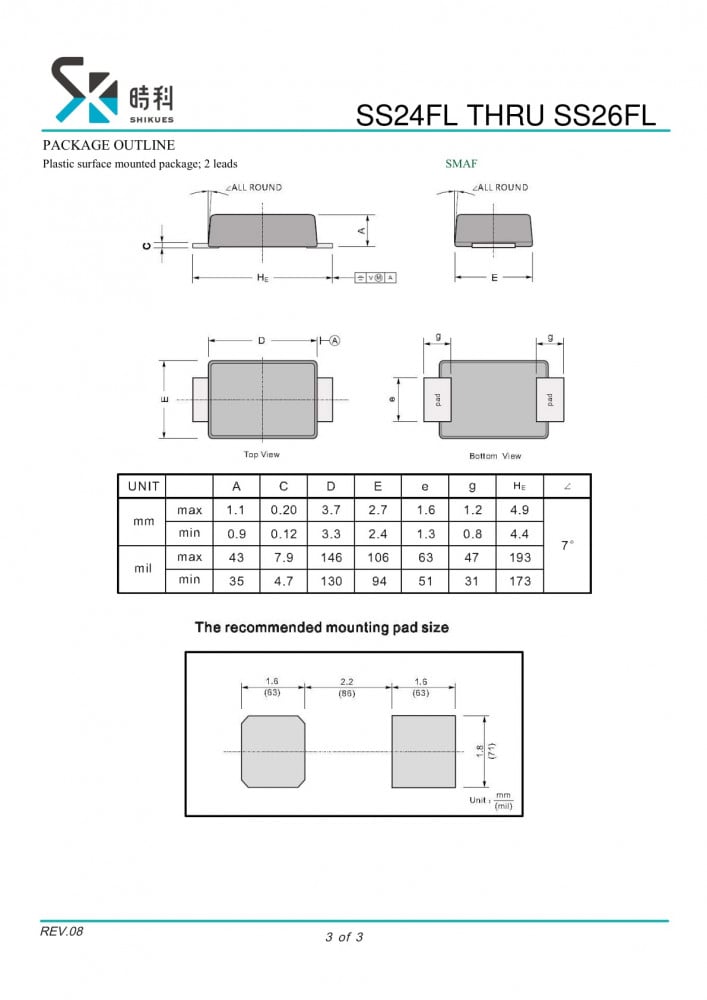 SS26FL datasheet page 3