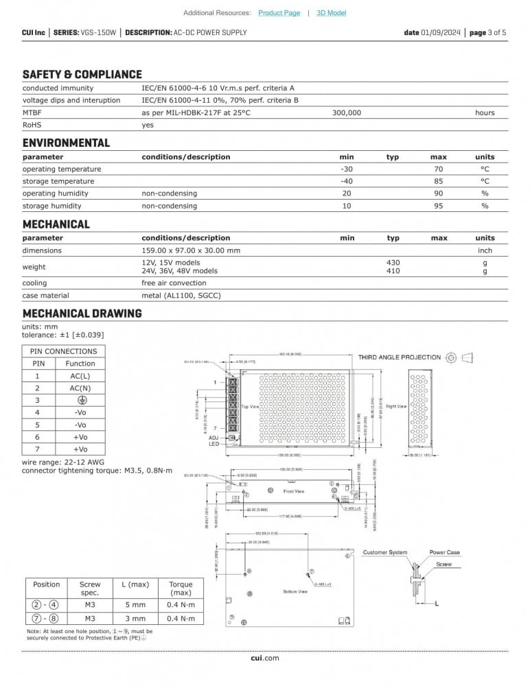 CUI VGS-150W-12 datasheet page 3