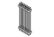 C-Grid Header, Through Hole, Dual Row Dual Body, Vertical, 0.050µm Gold (Au) Plating, 10.08mm Stacking Height, Tray Packaging, 26 Circuits, Lead-Free