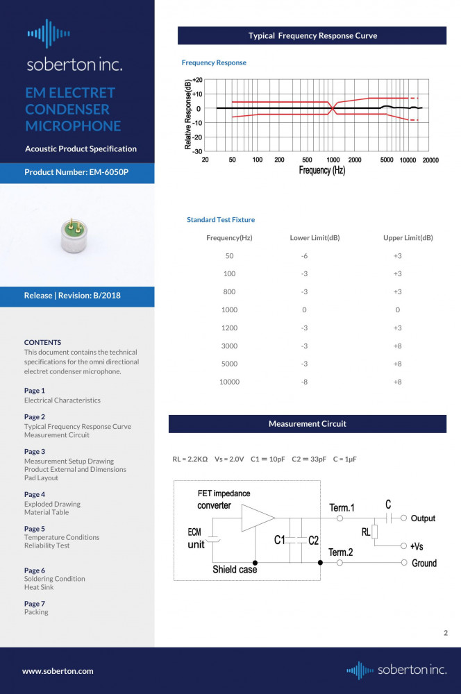 EM-6050P datasheet page 2