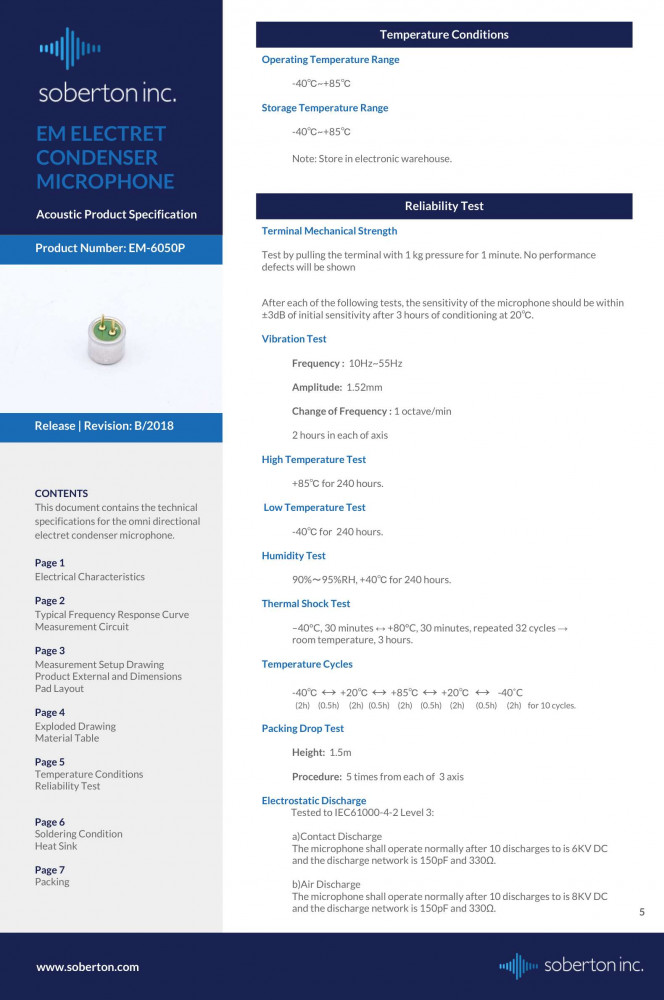 EM-6050P datasheet page 5