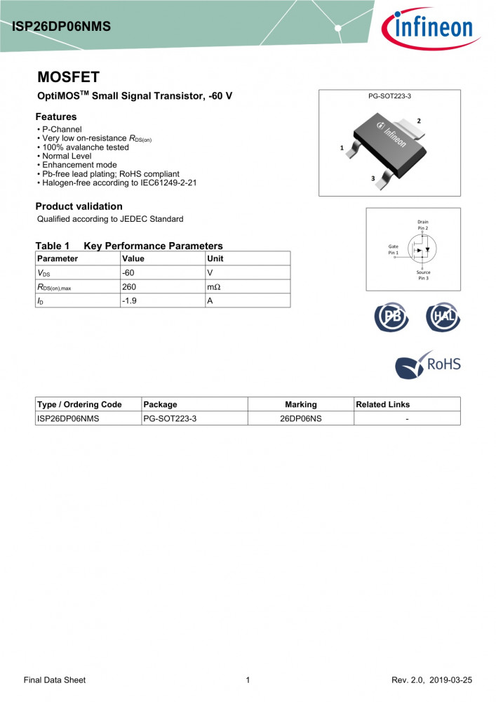 ISP26DP06NMS datasheet page 1
