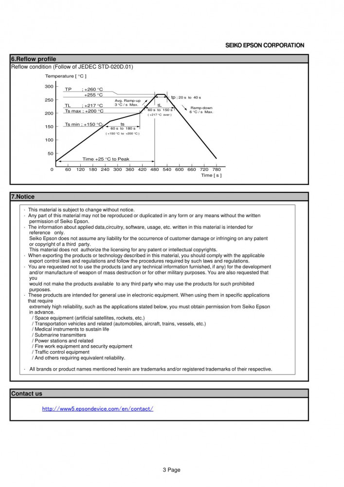 EPSON FA-20H technical document page 3