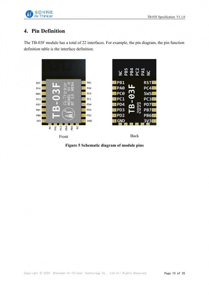 TB-03F specification page 10