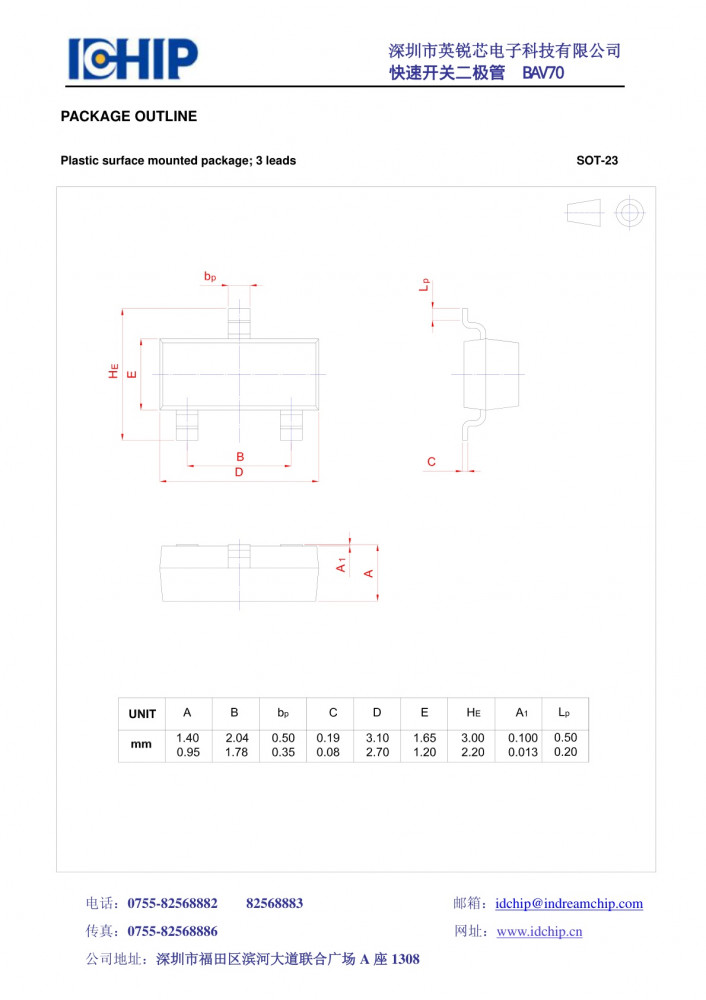 IDCHIP BAV70 datasheet page 3