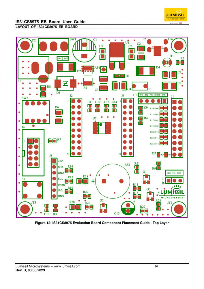 IS31CS8975 evaluation board documentation page 10