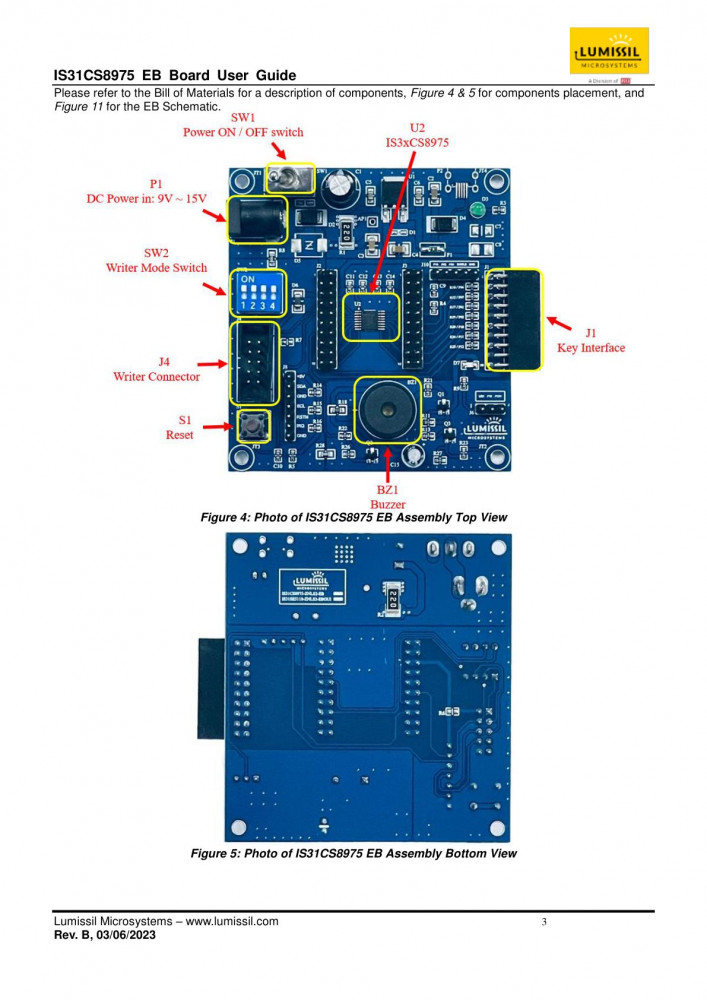IS31CS8975 evaluation board documentation page 3