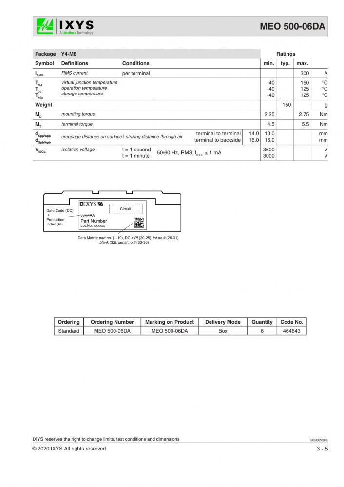 MEO500-06DA datasheet page 3