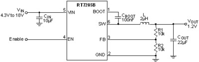 RT8287 - 3A, 21V 500kHz Synchronous Step-Down Converter