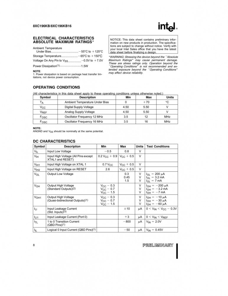 EN87C196KB-16 technical document page 8
