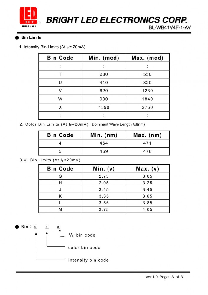 BL-WB41V4F-1-AV datasheet page 3