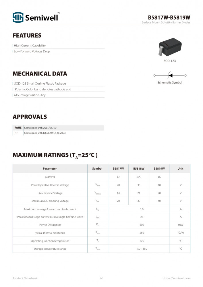 B5817W document preview, page 1