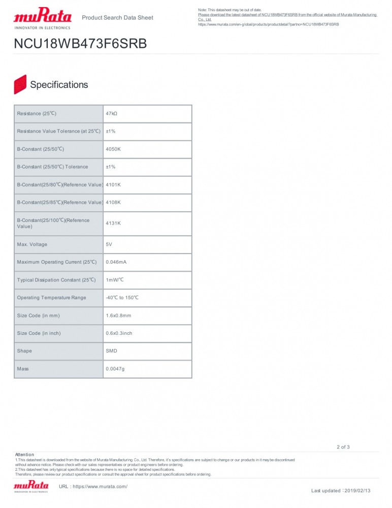 NCU18WB473F6SRB product documentation page 2