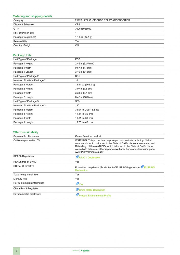 RGZE1S35M product documentation page 2