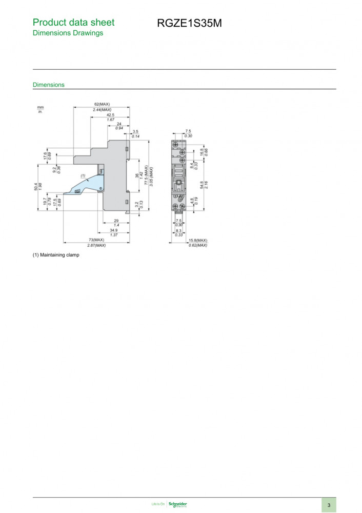 RGZE1S35M product documentation page 3