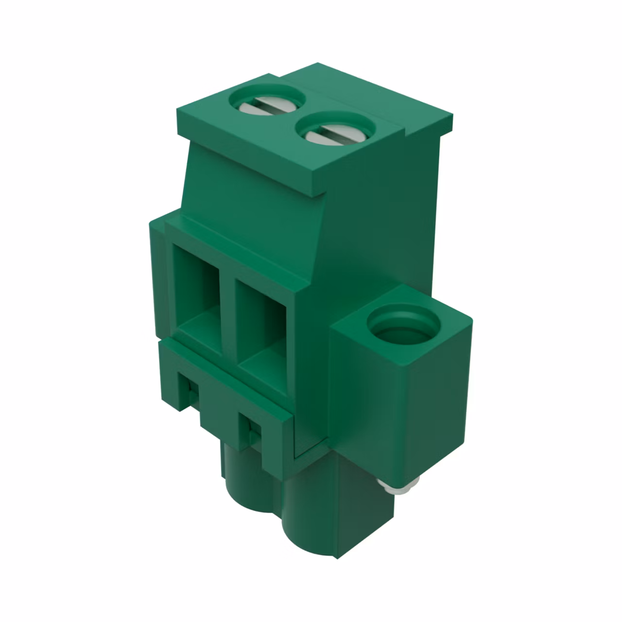 5.00mm Pitch Eurostyle Vertical Plug, with Retention Screws, Rear Wire Entry, Green Housing, 2 Circuits for sale
