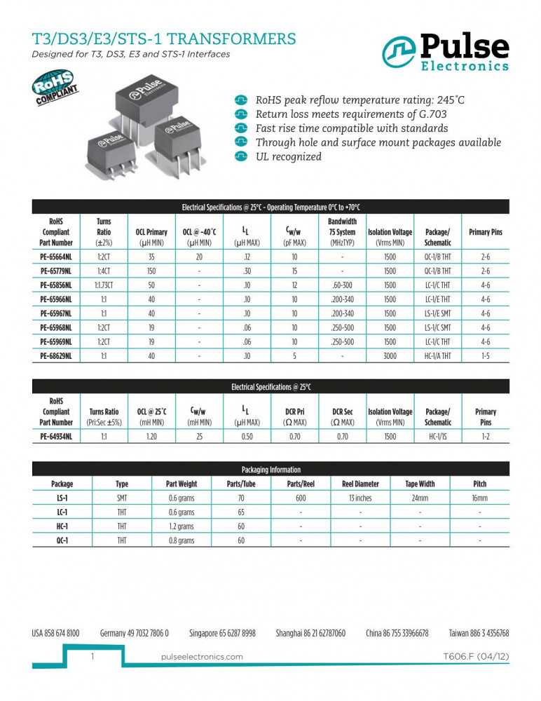 PE-65779NL technical document page 1