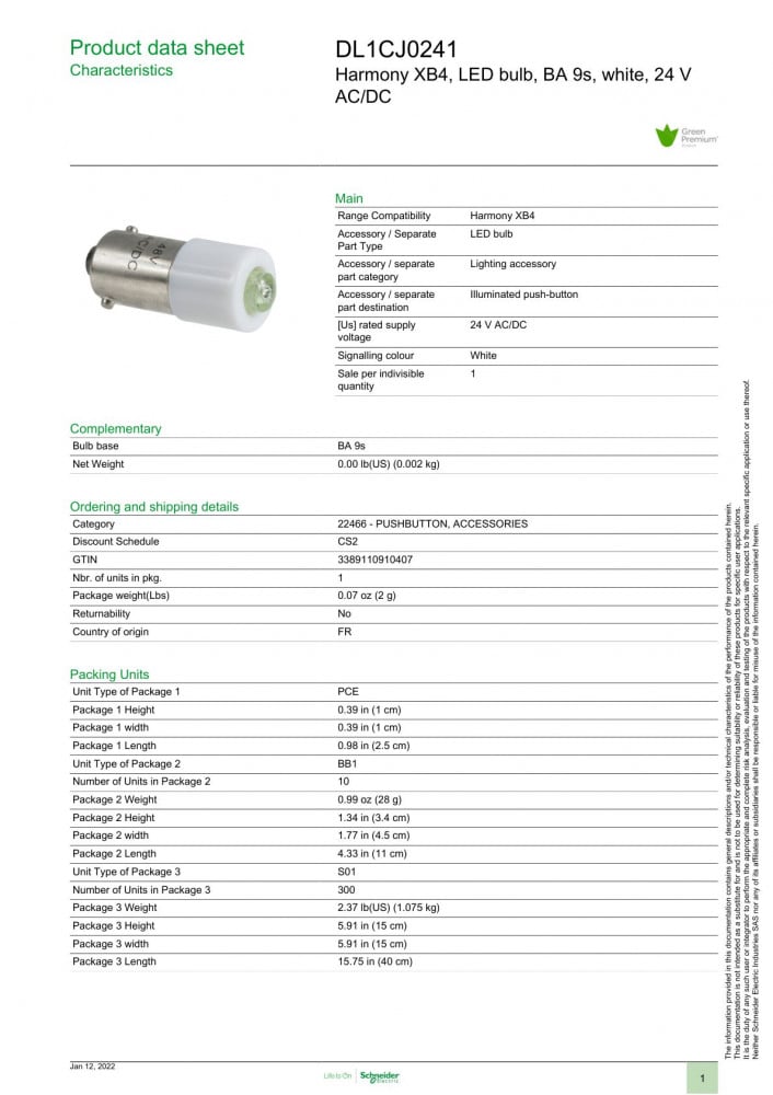 DL1CJ0241 technical document page 1