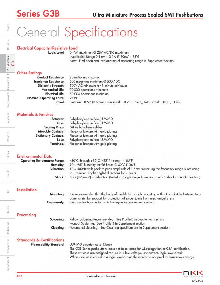 G3B series technical document page 1