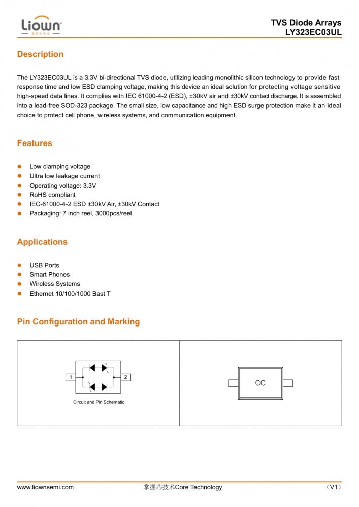 LY323EC03UL datasheet page 1