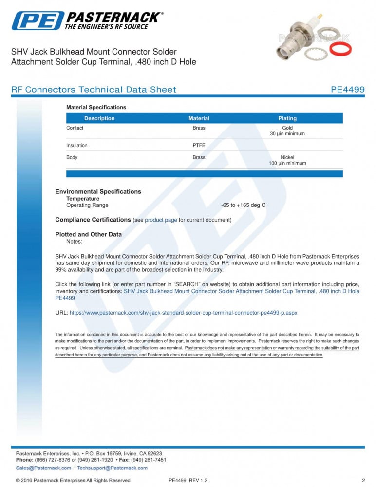 PE4499 technical document page 2