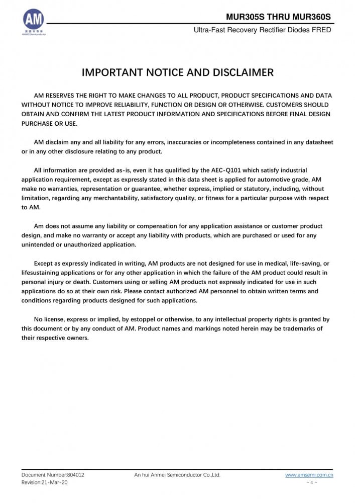 MUR360S datasheet page 4