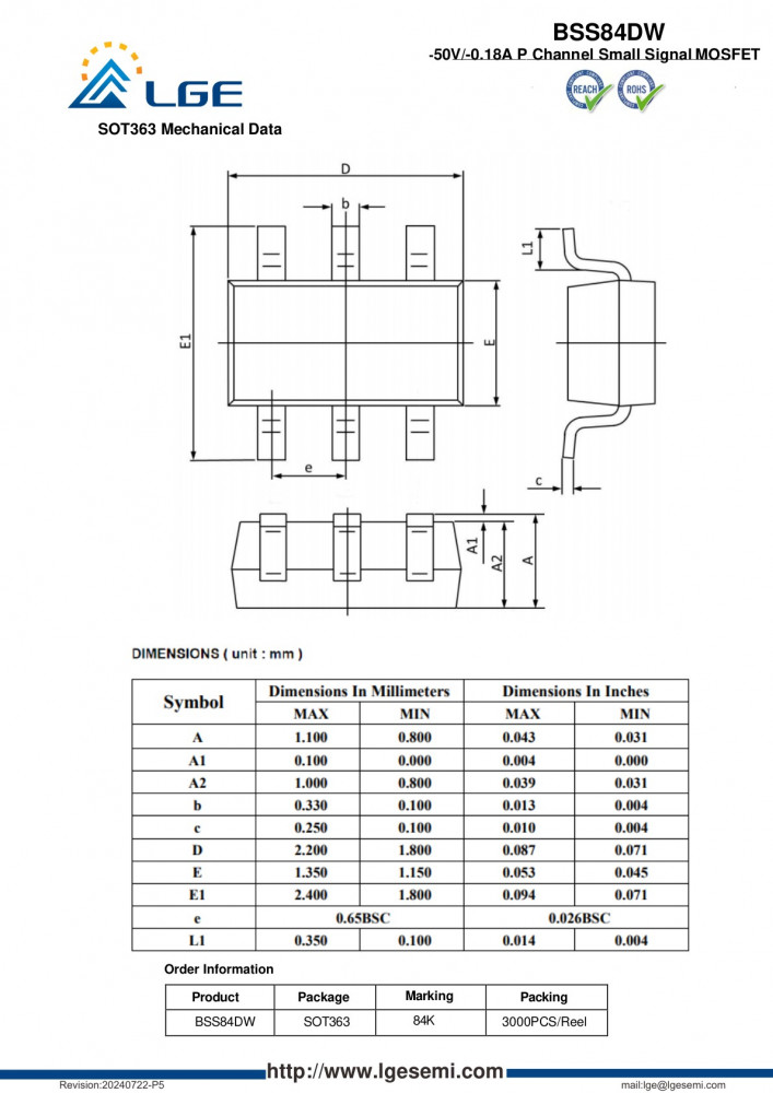 BSS84DW datasheet page 5