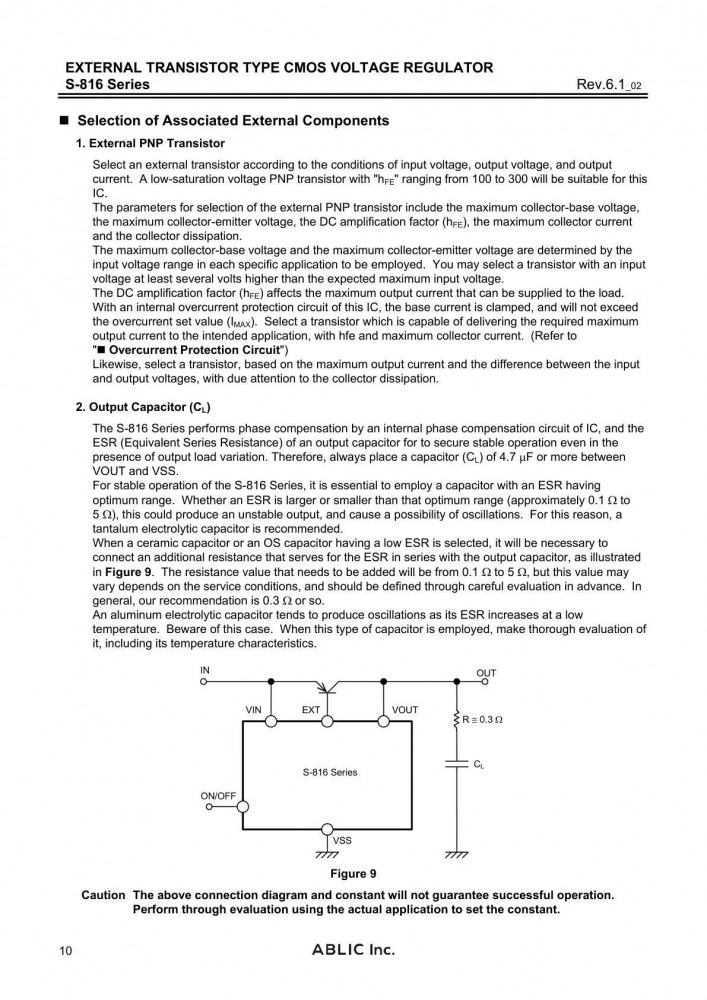 S-816A50AMC-BAZT2U technical document page 10