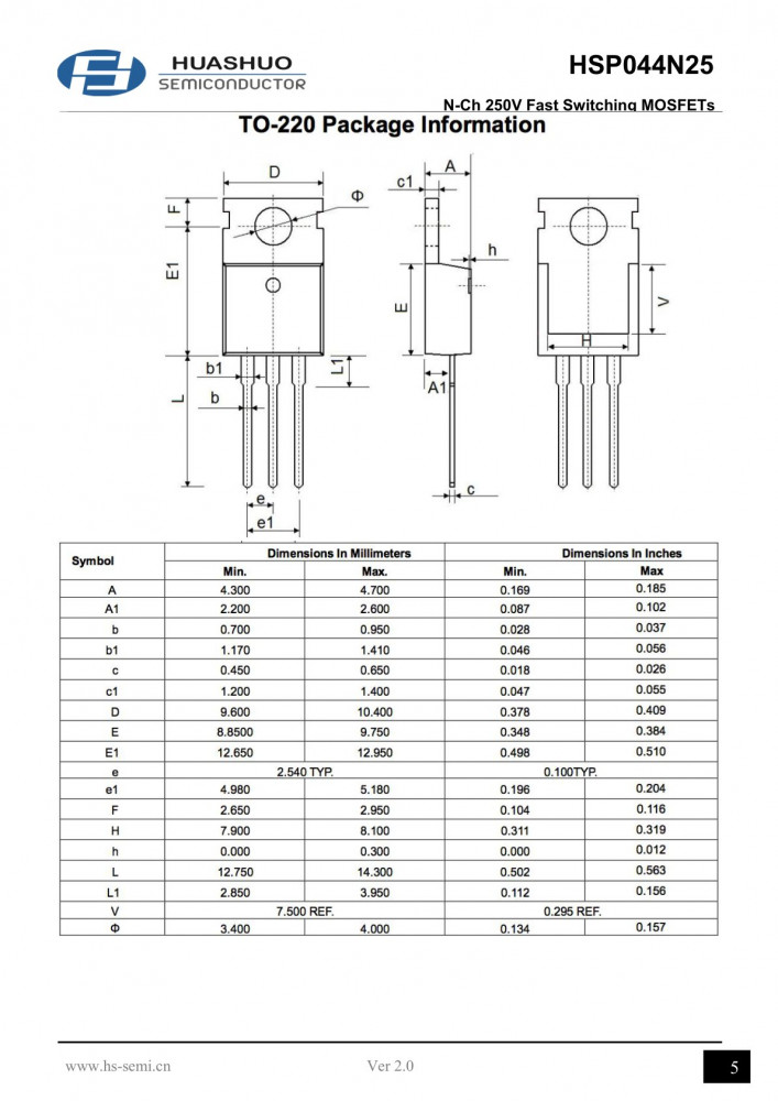 HSP044N25 datasheet page 5