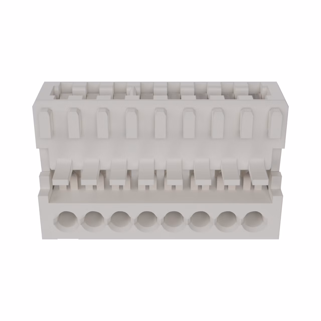 Appli-Mate RAST 2.5 Female Connector, 2.50mm Pitch, 8 Circuits, All Position Keys, Closed Endwalls, Polarizing Rib Between Circuits 3 & 4 for sale