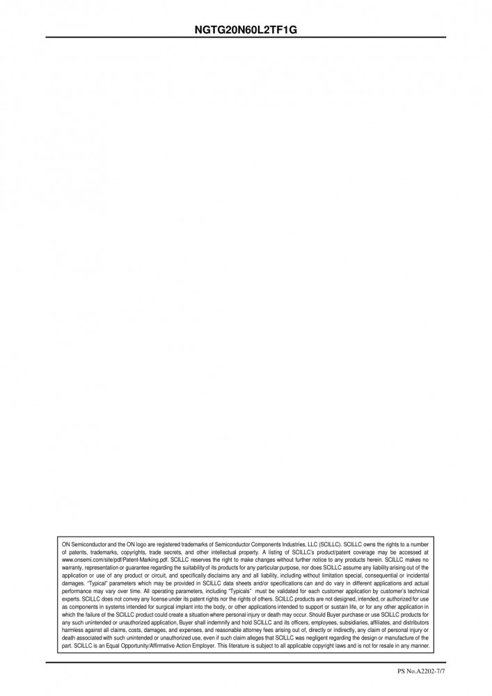 NGTG20N60L2TF1G datasheet page 7