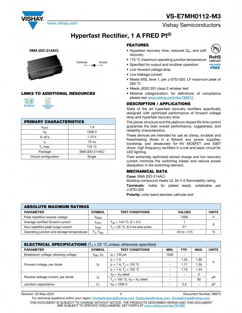 VS-E7MH0112-M3/I technical document page 1