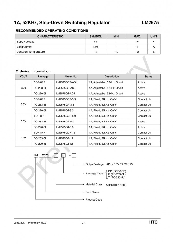 LM2575GT-5.0 datasheet page 2