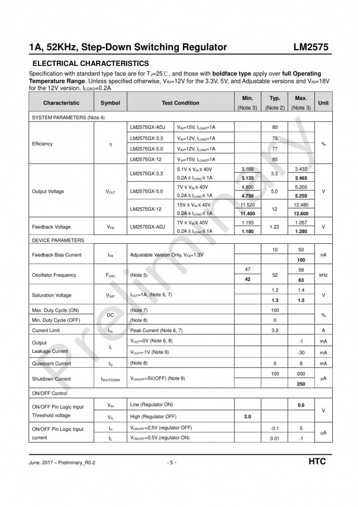 LM2575GT-5.0 datasheet page 5