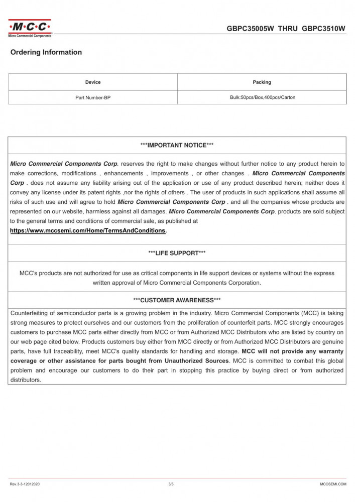 GBPC3510W-BP datasheet page 3