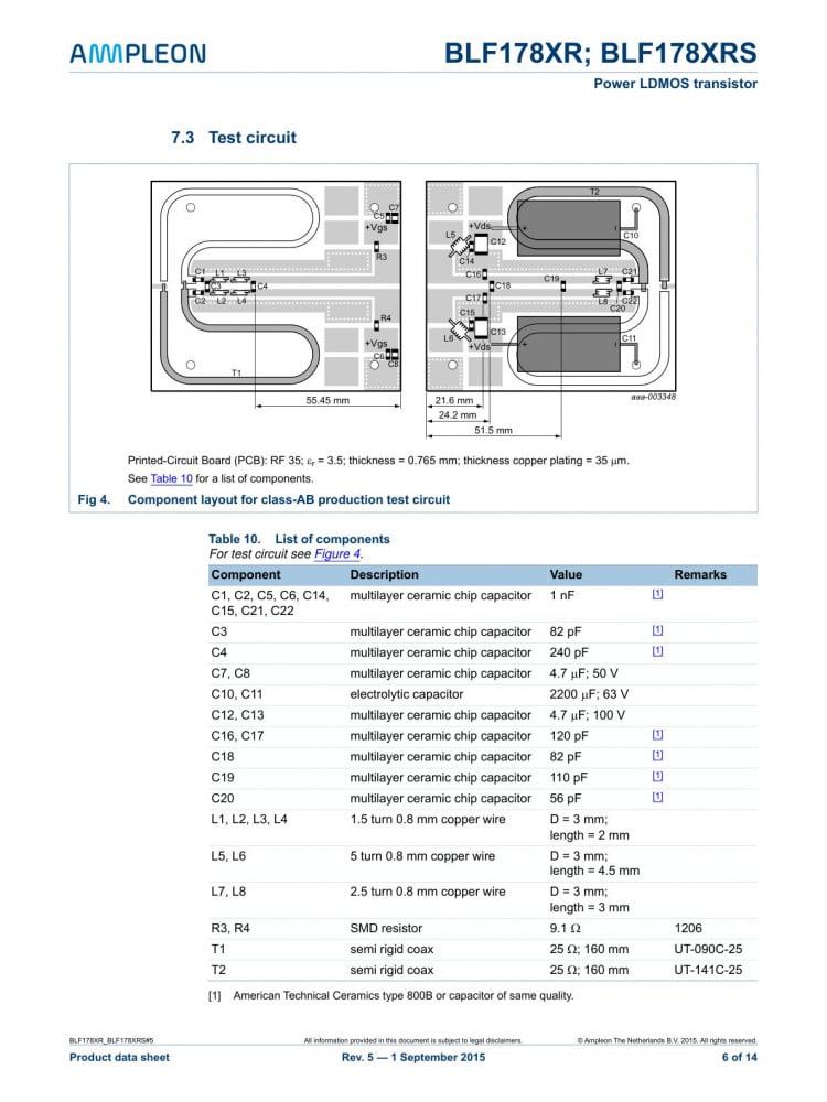 BLF178XR datasheet page 6