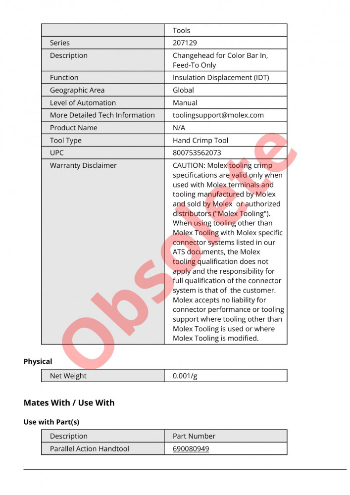 Technical document image 2 for MOLEX 690080225