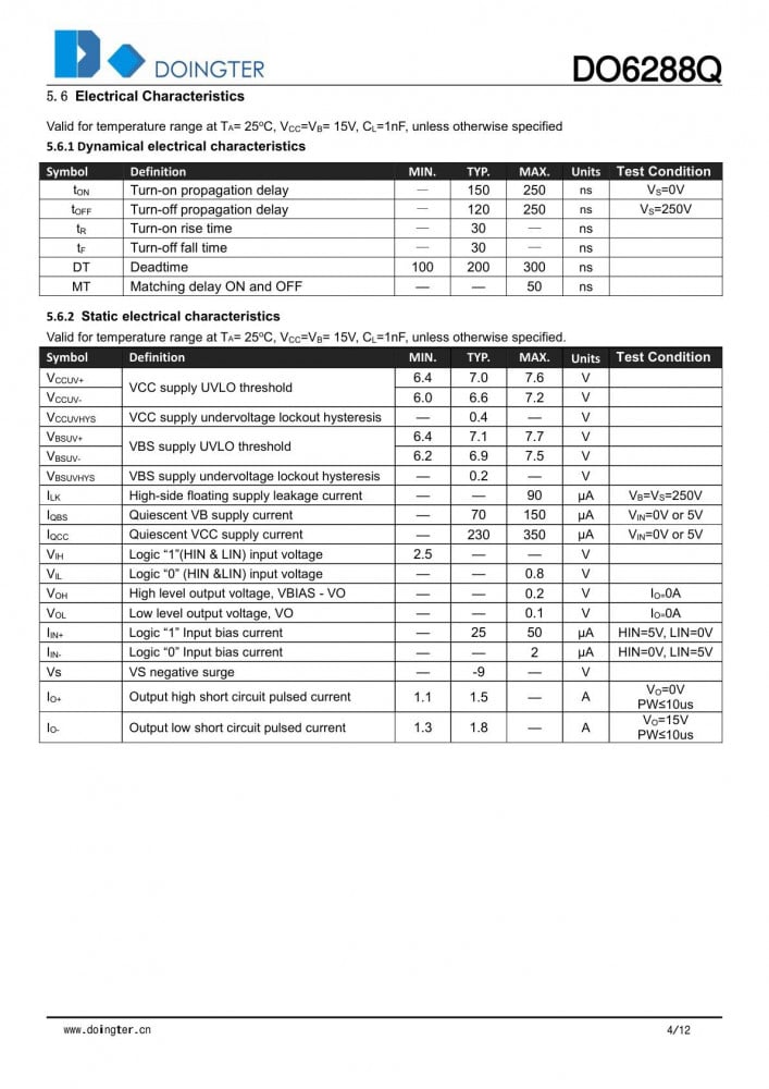 DO6288Q datasheet page 4