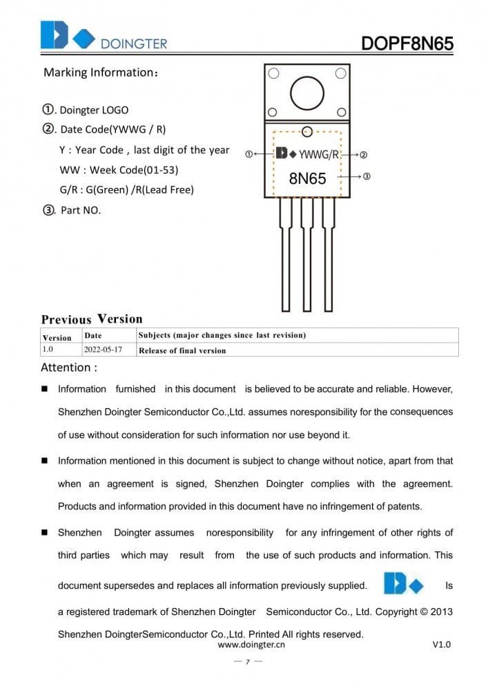 DOPF8N65 datasheet page 7
