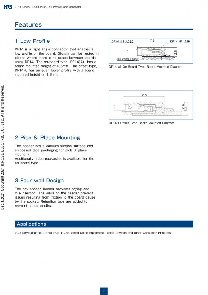 HRS DF14 datasheet page 2