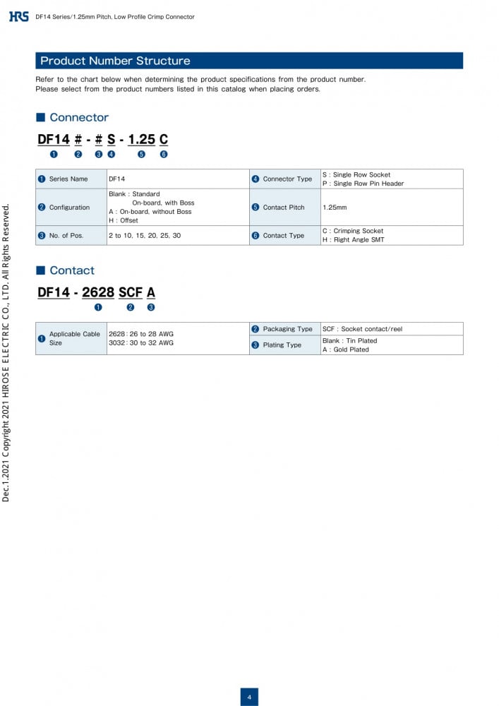 HRS DF14 datasheet page 4