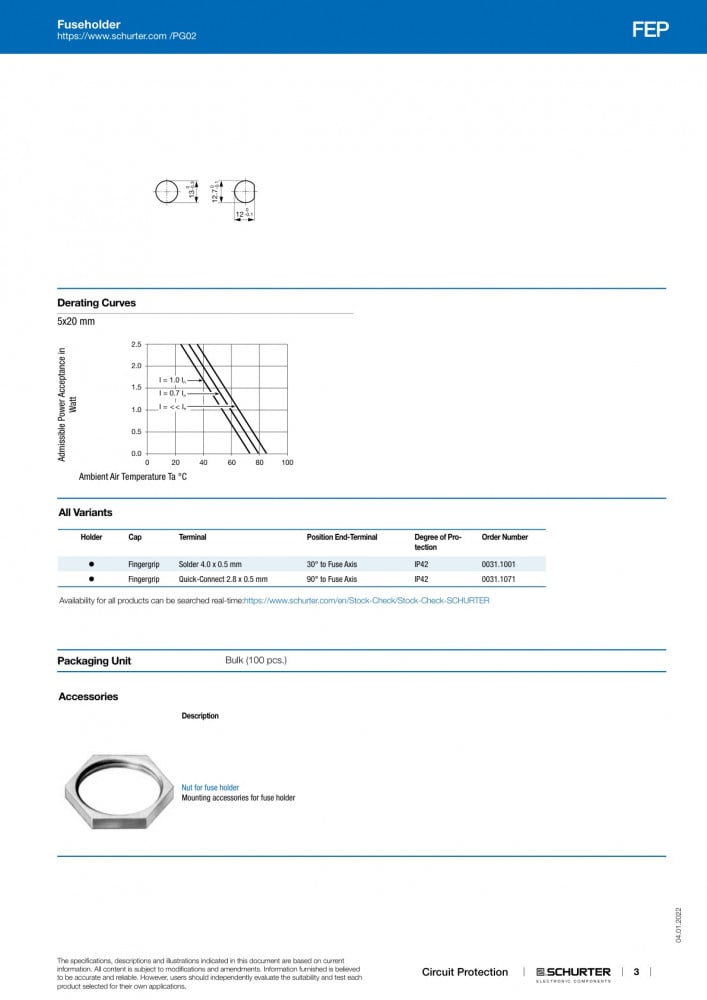 SCHURTER 0031.1071 datasheet page 3