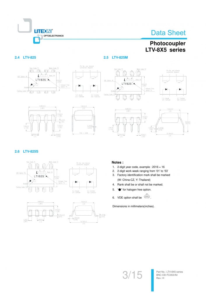 LTV-825 datasheet page 4