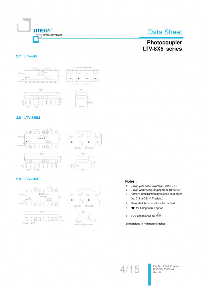 LTV-825 datasheet page 5
