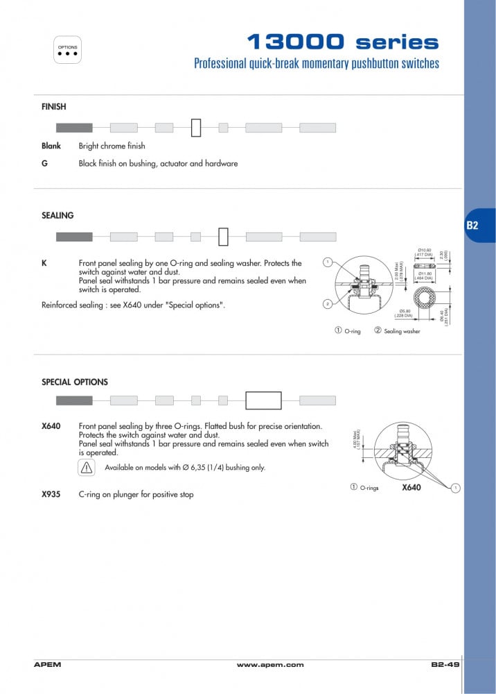 APEM 13440AD2G26X822 datasheet page 6