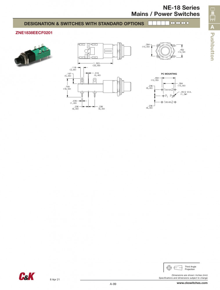 C&K NE-18 datasheet page 4