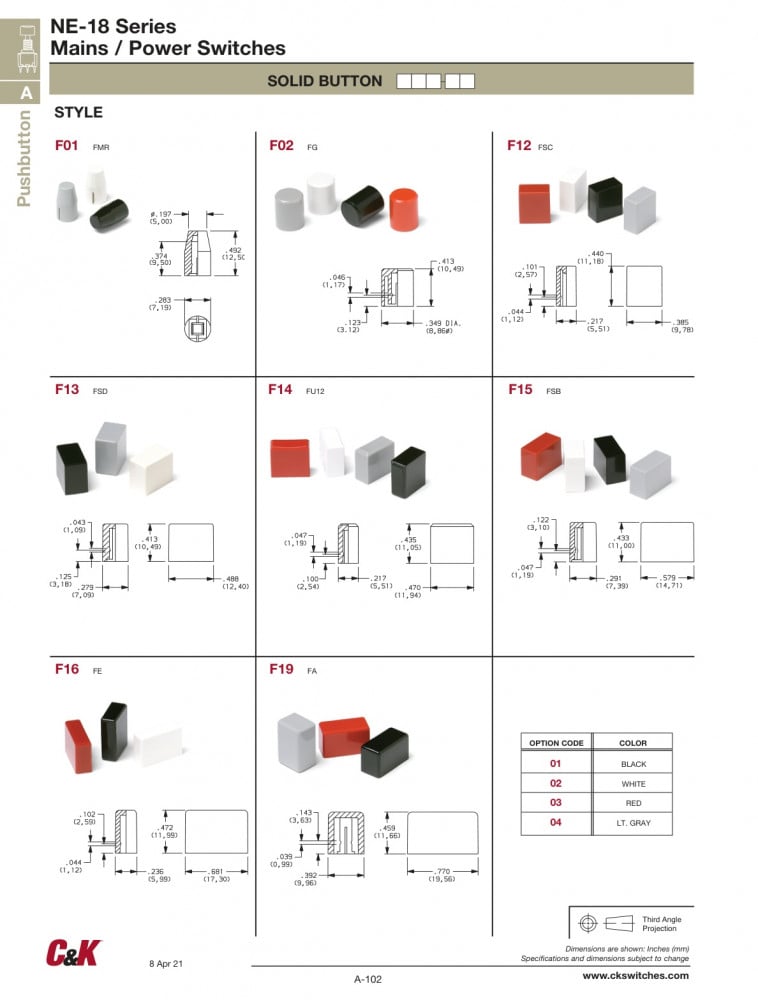 C&K NE-18 datasheet page 7
