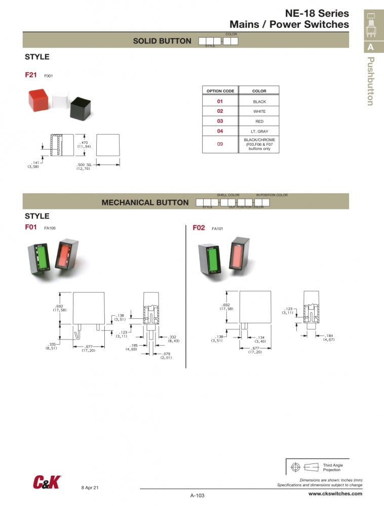 C&K NE-18 datasheet page 8