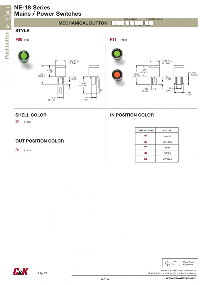 C&K NE-18 datasheet page 9